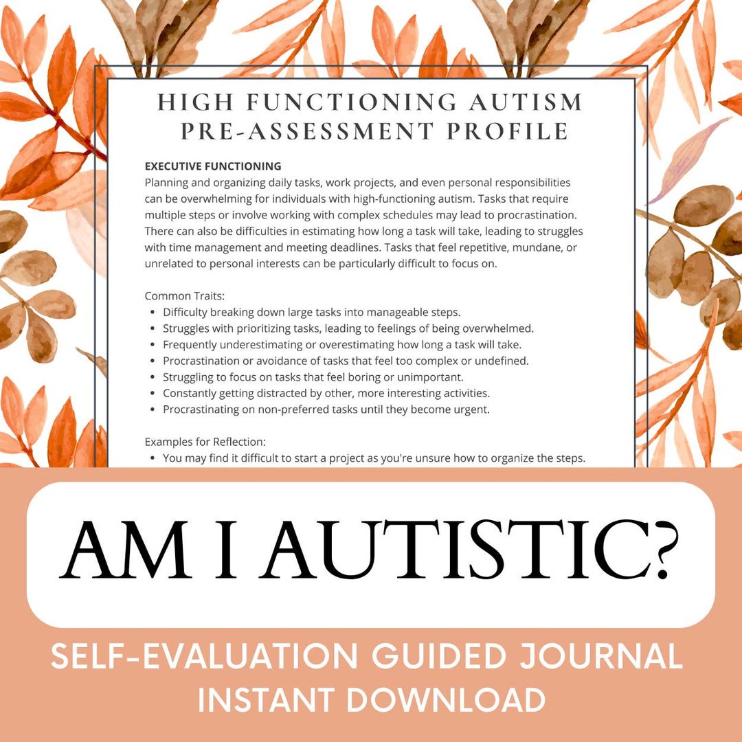 Think You Could Be Autistic Printable Self-reflection Profile Women ...