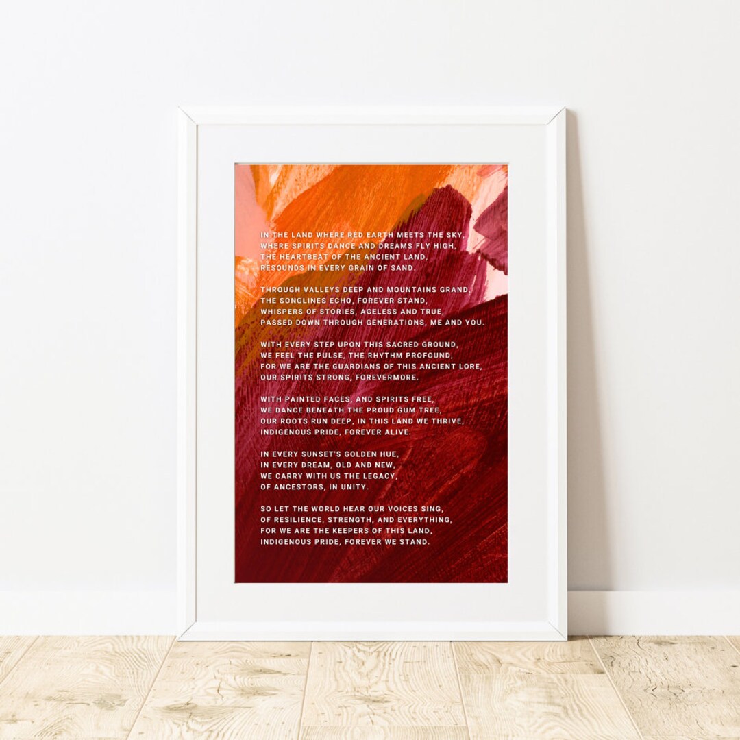 Indigenous Poetry Earth Meets Sky Aboriginal Australian Print Digital ...