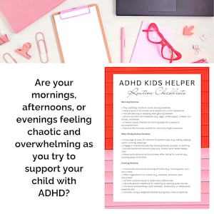 ADHD Routine Helper for Kids Printable Visual Checklists for Morning ...