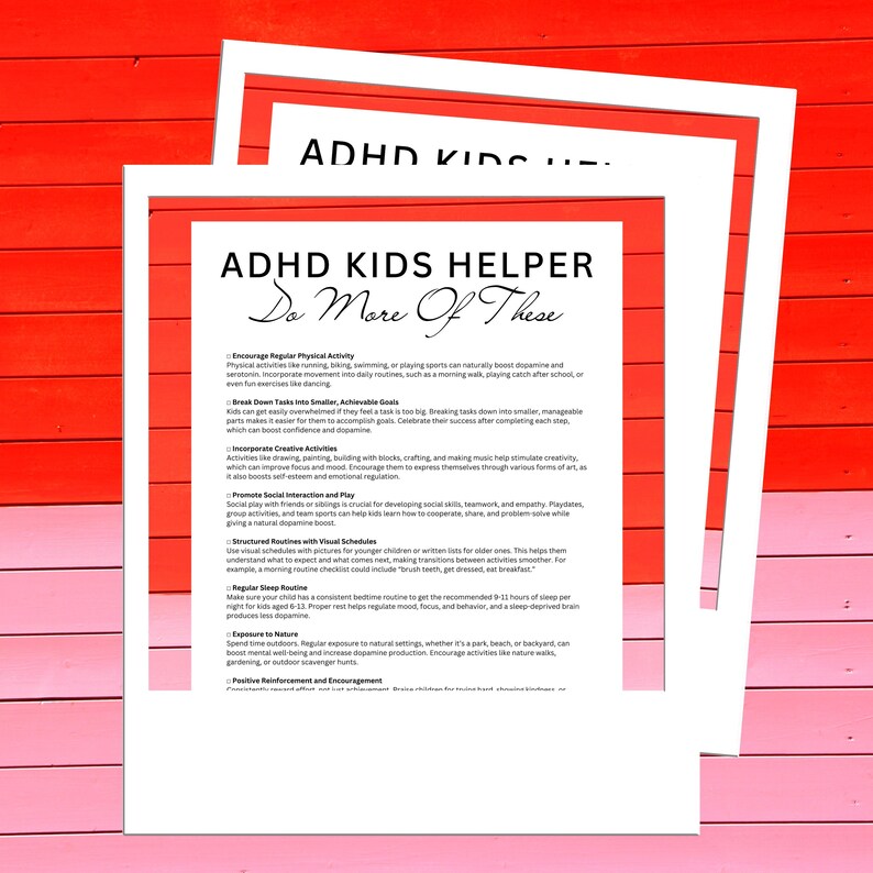 ADHD Routine Helper for Kids – Printable Visual Checklists for Morning ...