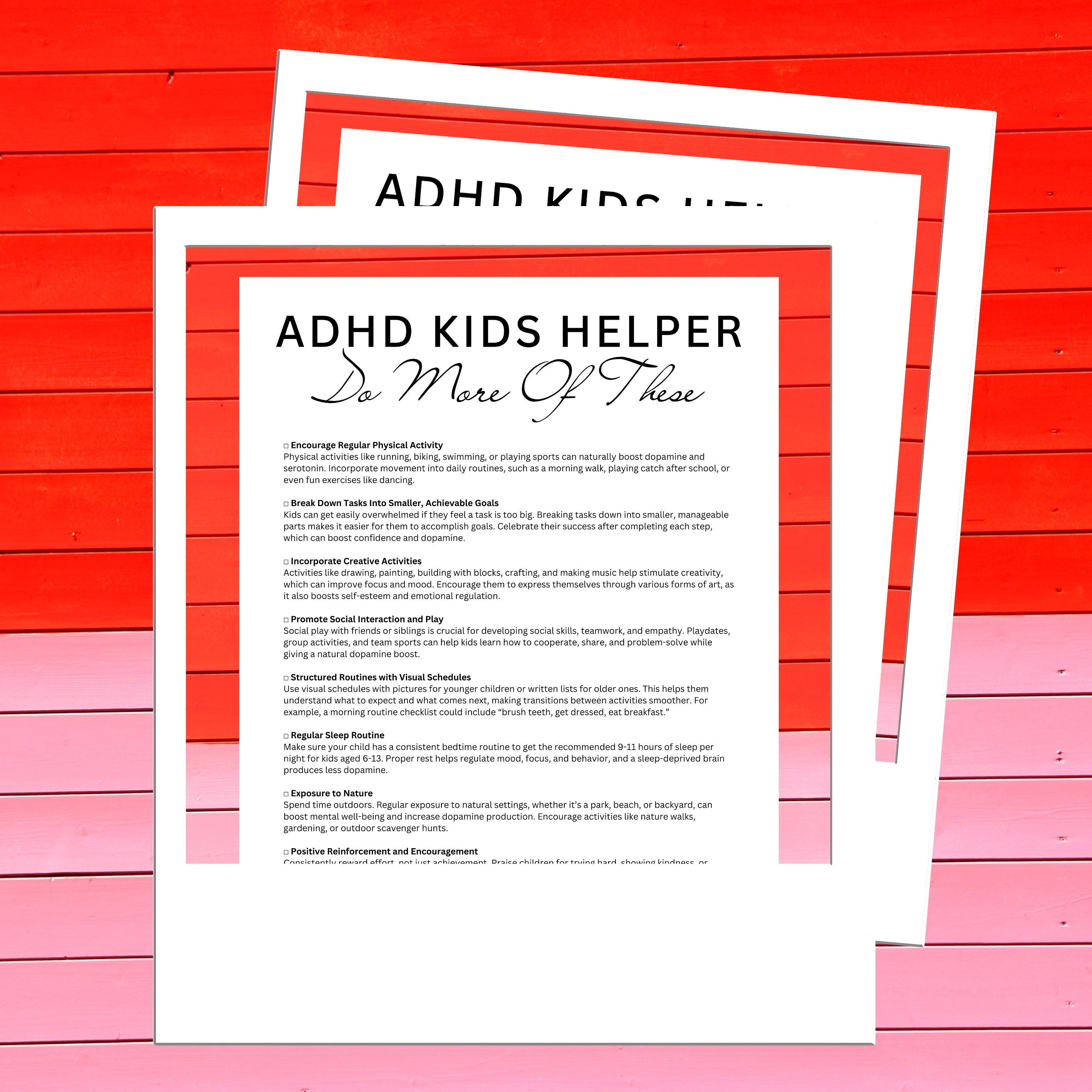 ADHD Routine Helper for Kids – Printable Visual Checklists for Morning ...