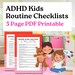 ADHD Routine Helper for Kids – Printable Visual Checklists for Morning ...
