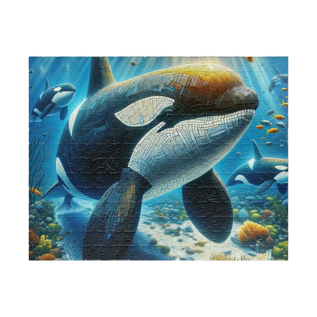 Mosaic Orca Whale Jigsaw Puzzle 110, 252, 520, 1014-piece, Intricate ...