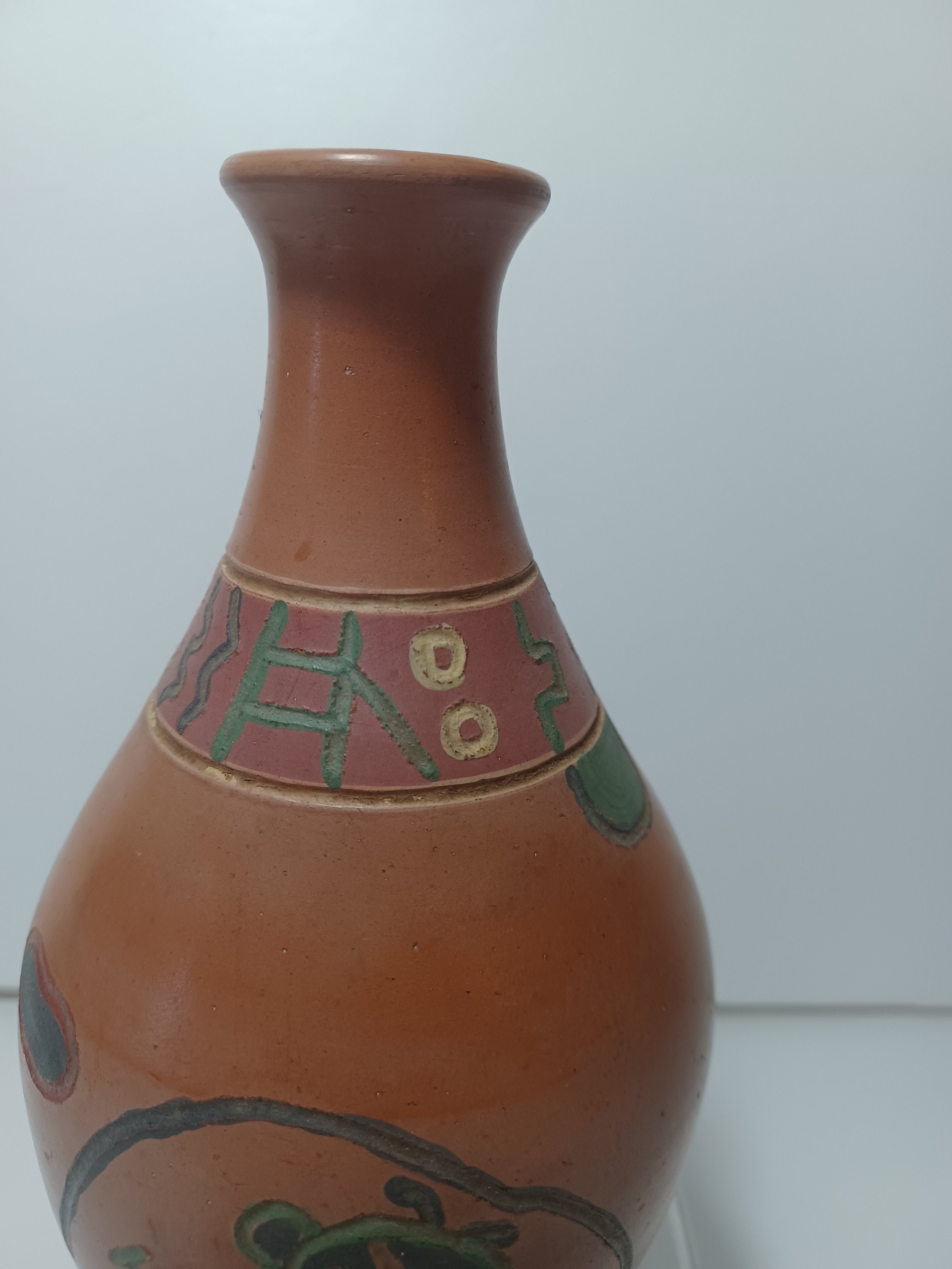 Vintage Hand Made Peruvian Pottery Vase - Etsy