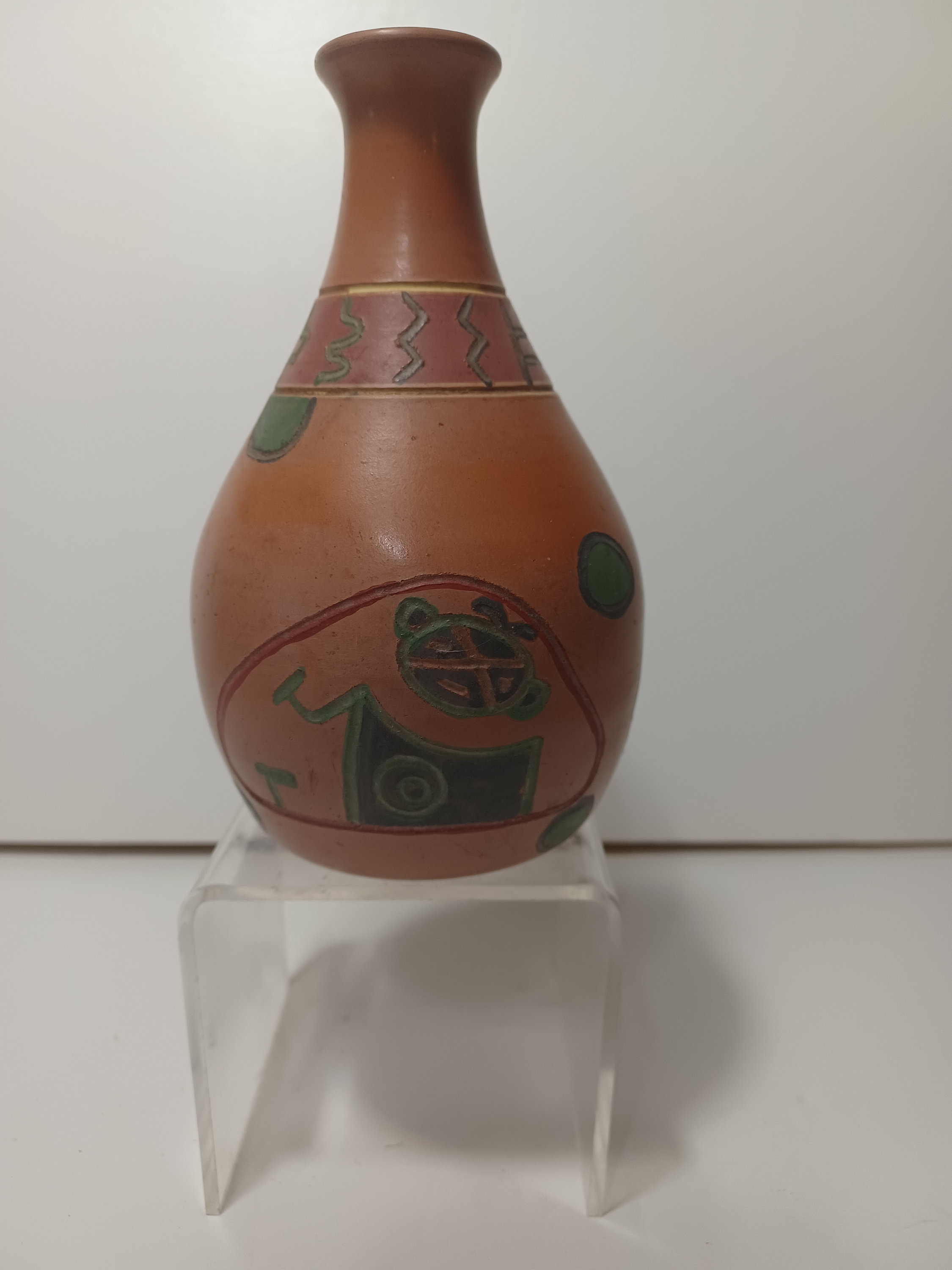 Vintage Hand Made Peruvian Pottery Vase - Etsy