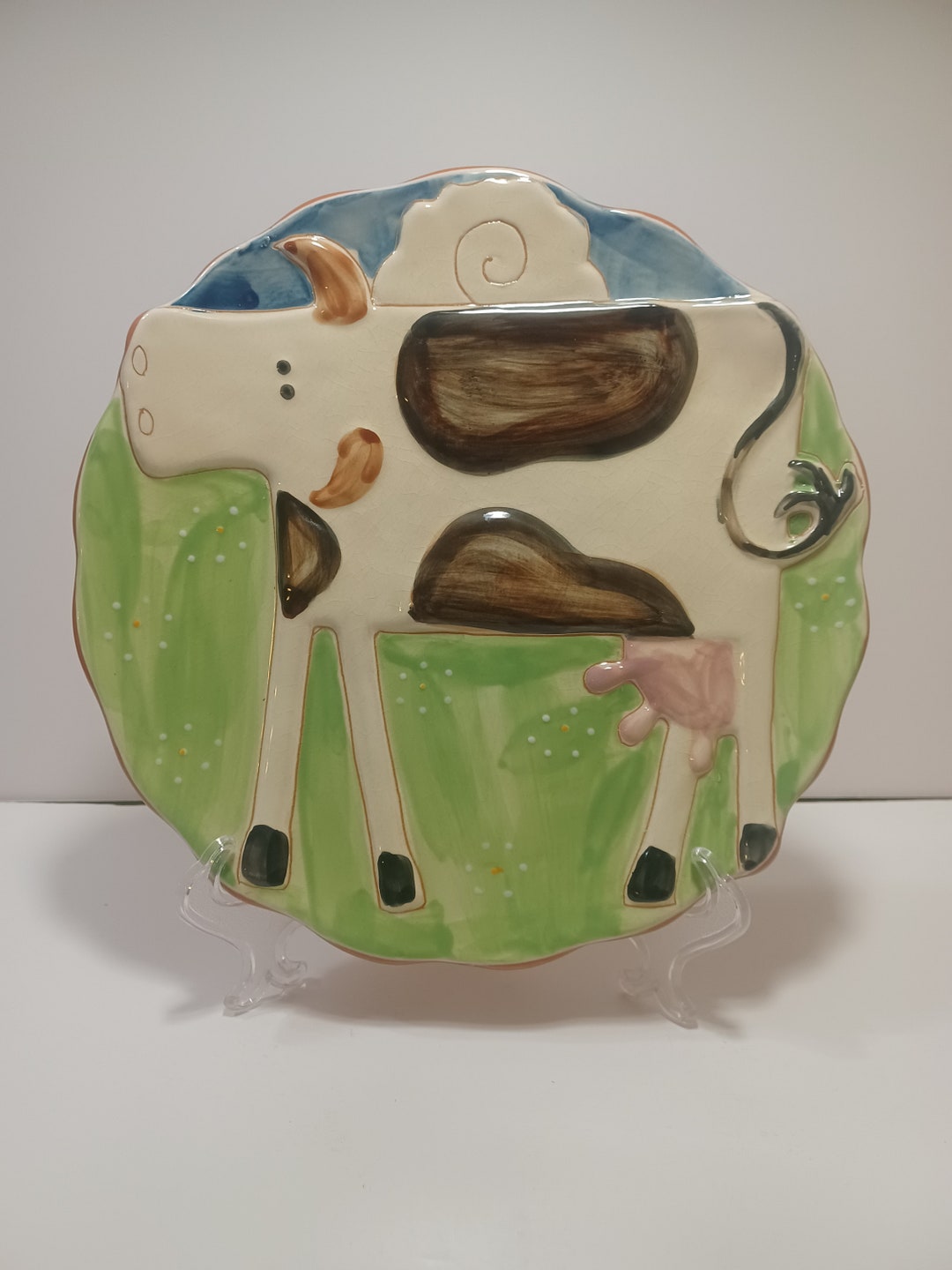 Vintage Molde Ceramic Cow Plate - Etsy