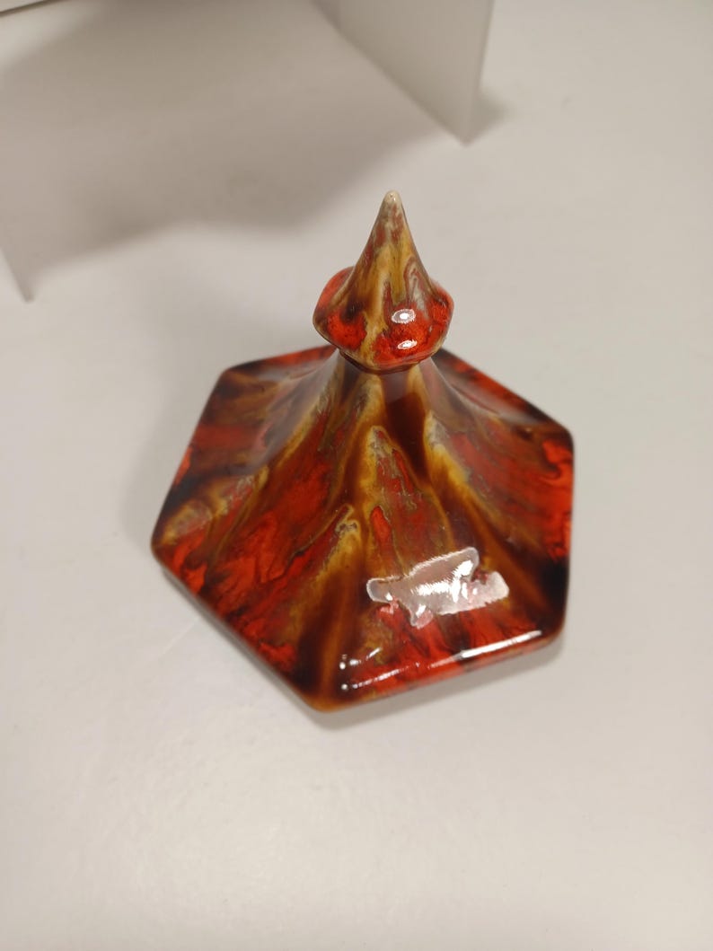 Mid Century Modern Art Pottery Container With Lid - Etsy