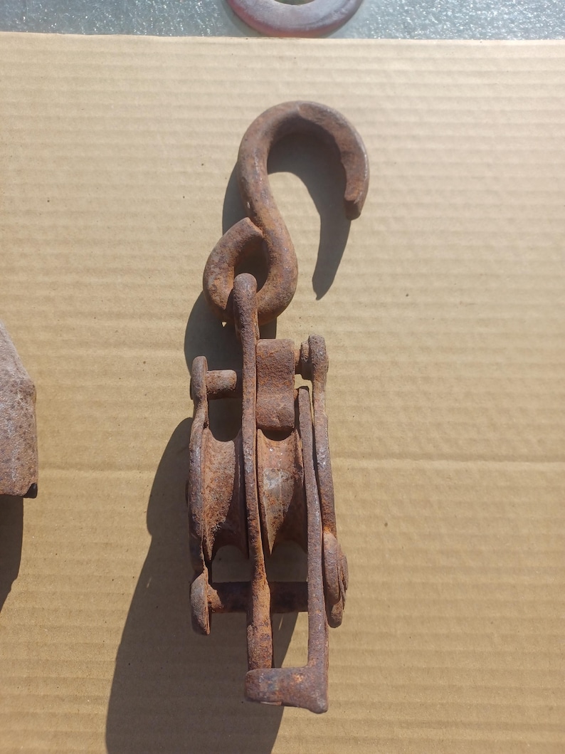 Antique Hanging Cable Pulley Wheels With Hook, 3 to Chose From - Etsy