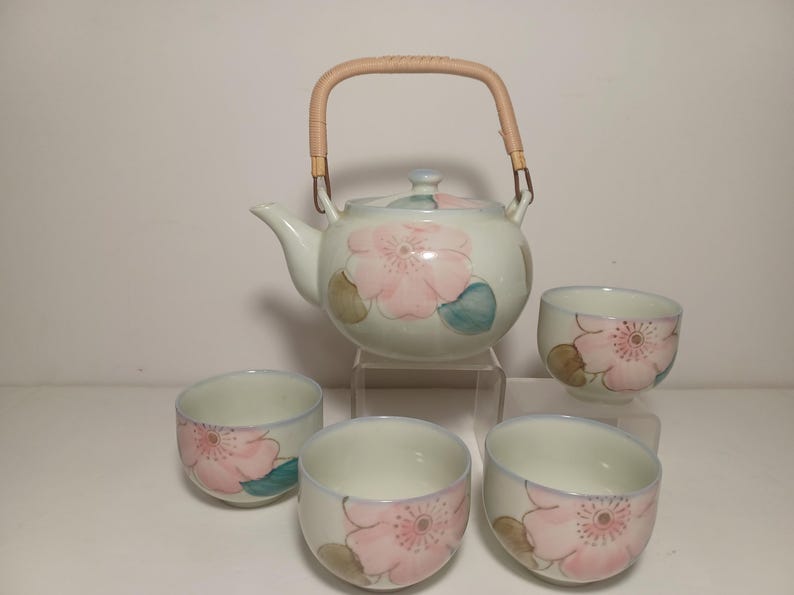 Vintage Japanese Tea Pot Set by , Camellia Hanaizumi - Etsy