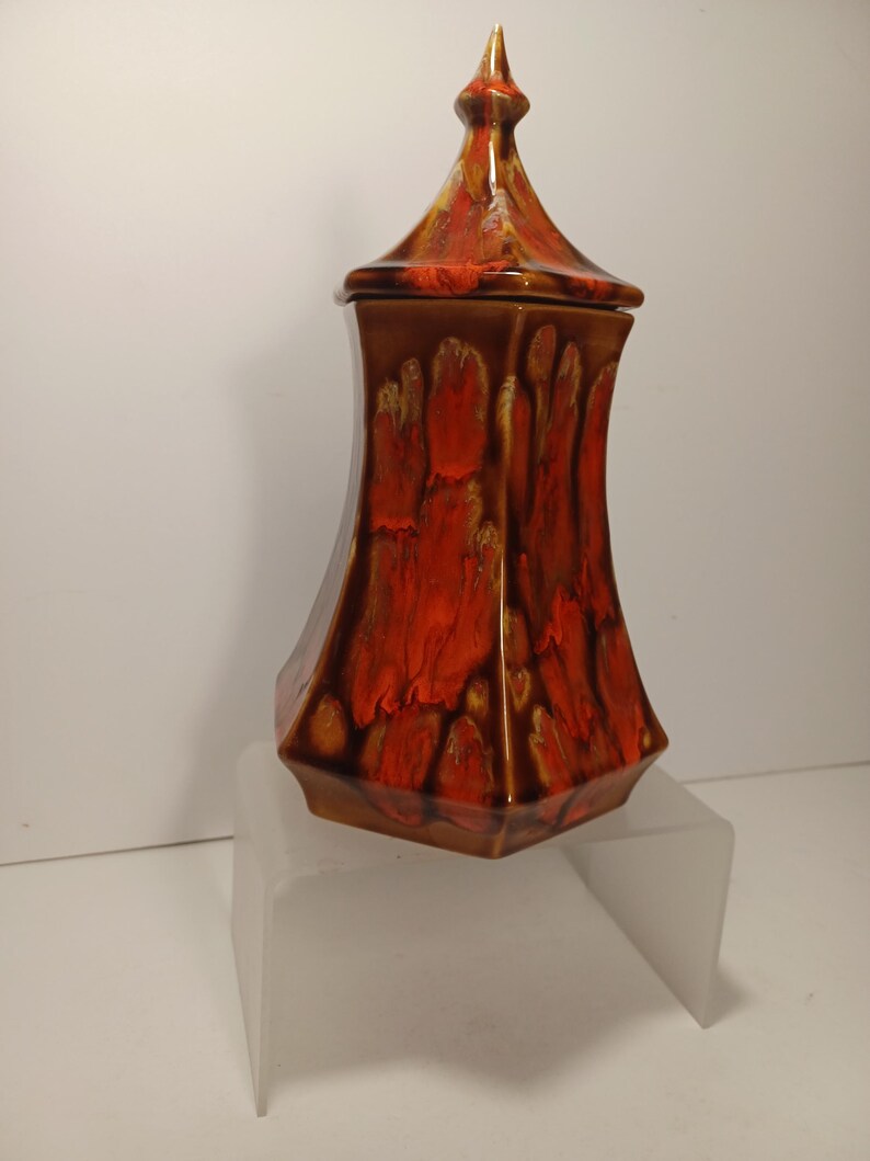 Mid Century Modern Art Pottery Container With Lid - Etsy