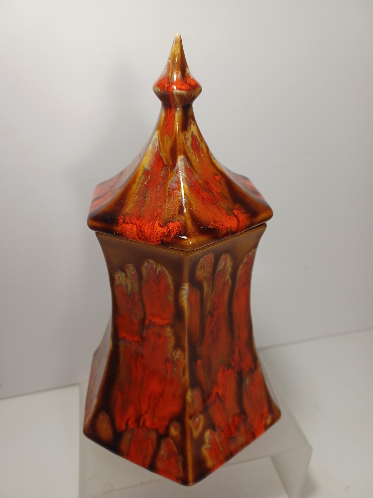 Mid Century Modern Art Pottery Container With Lid - Etsy