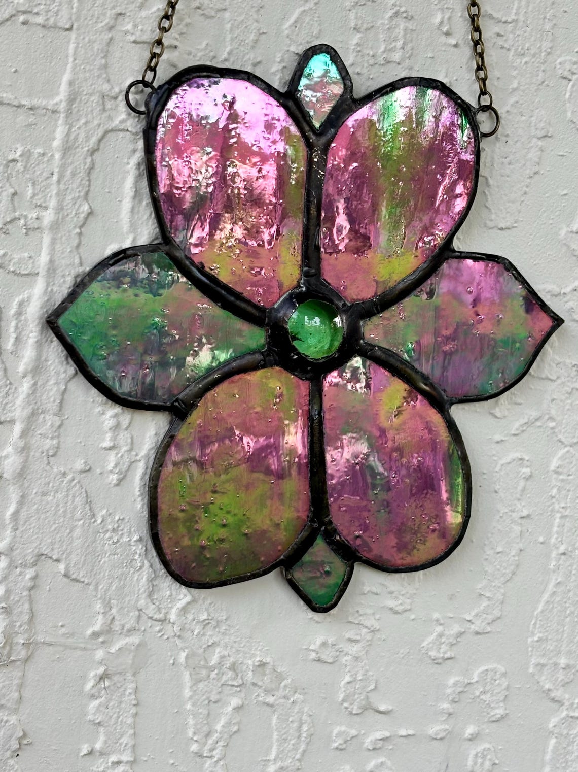 Purple Flower Stained Glass - Etsy