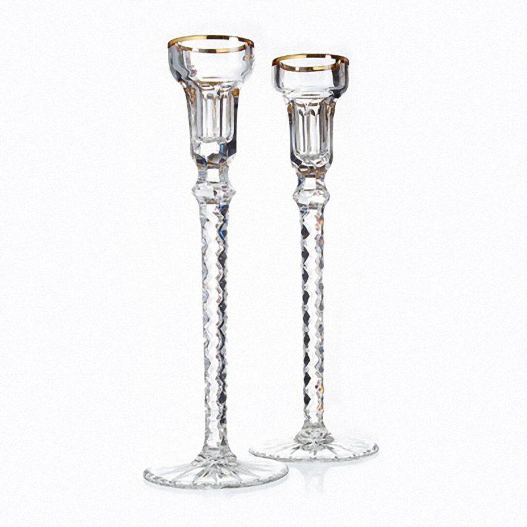 Rare Fabergé Crystal Michael Palace Candlestick Holders – A Luxurious ...