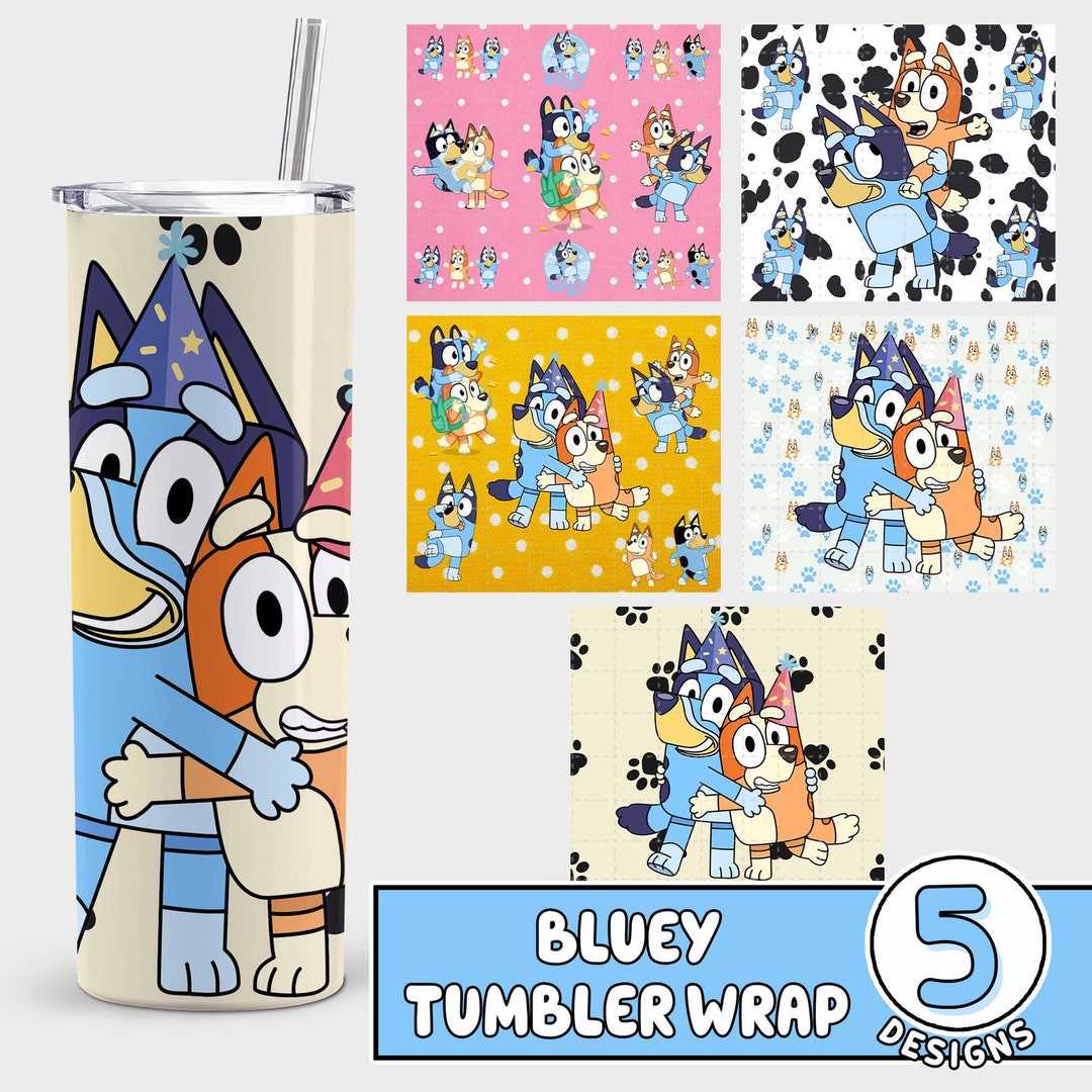 Bundle Bluey Skinny Tumbler Wrap Png, Bluey Tumbler Wrap, Bluey Spring ...