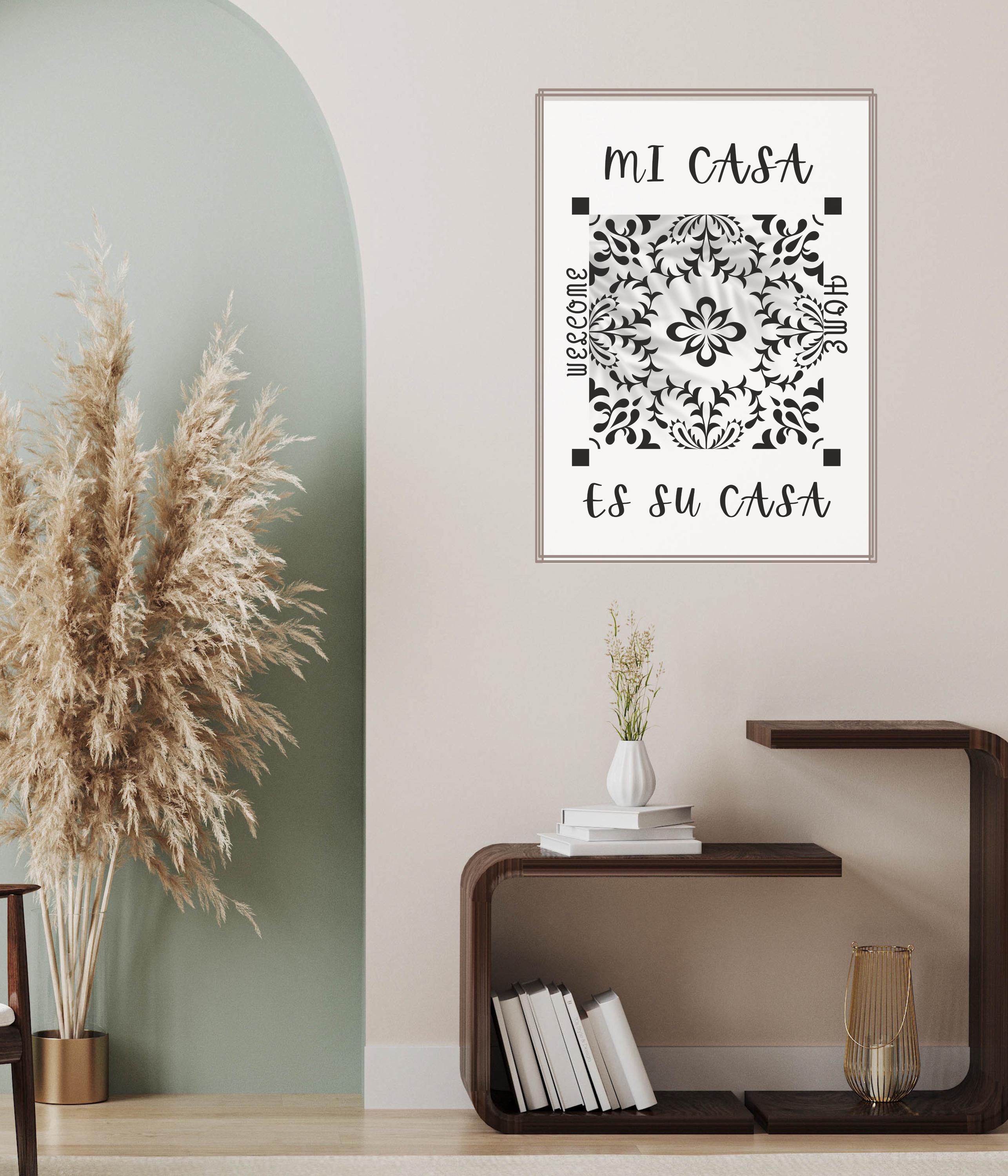 Mi Casa Es Su Casa Wall Art Print, Spanish Wall Decor for Entrance ...