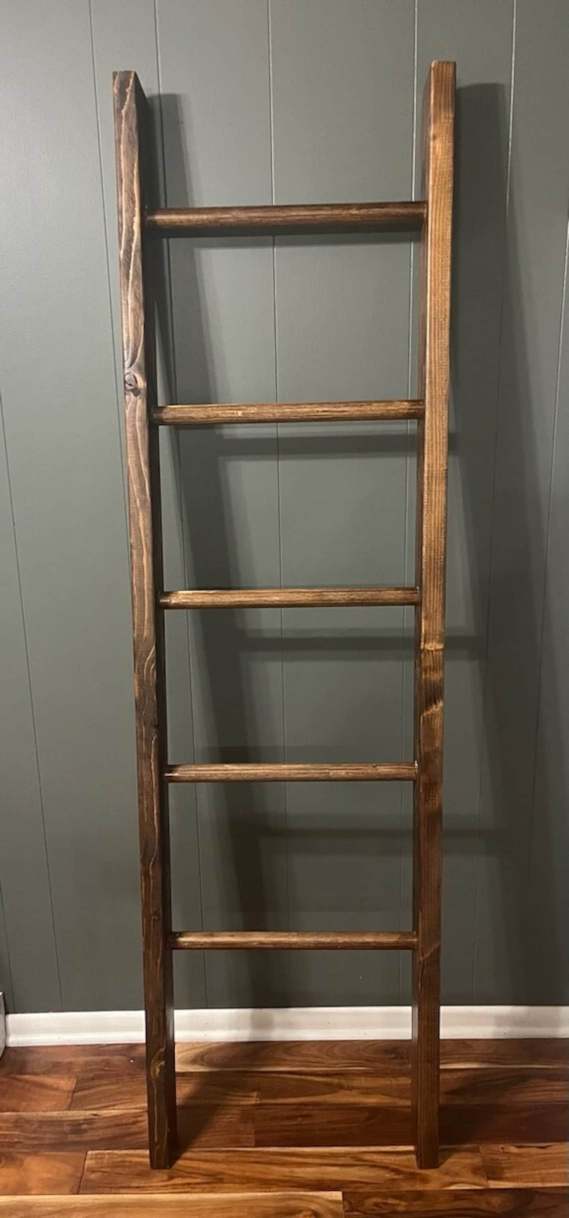 Rustic Blanket Ladder, Quilt Ladder, Handmade, 6ft Decorative Wooden ...