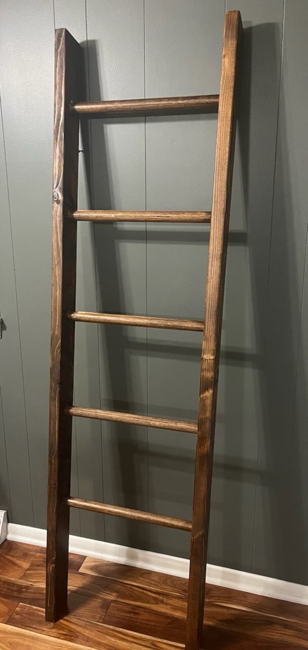 Rustic Blanket Ladder, Quilt Ladder, Handmade, 6ft Decorative Wooden ...