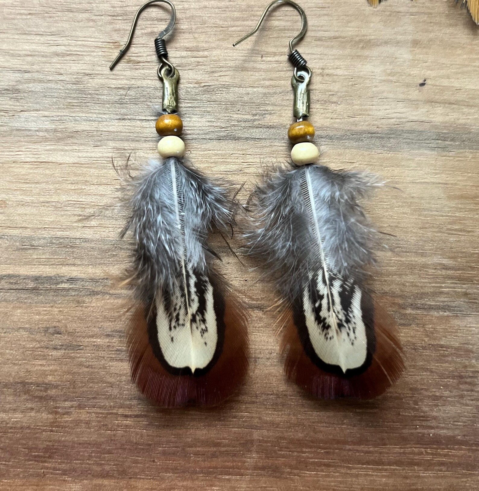 Handmade Ringneck Pheasant Feather Earrings: Native Made - Etsy