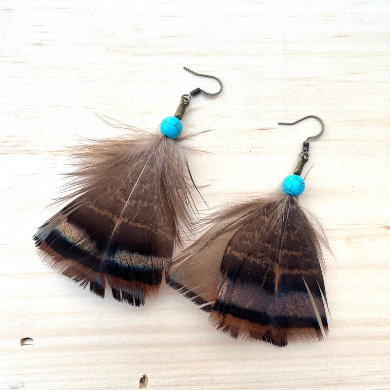 Real Feather Earrings - Etsy