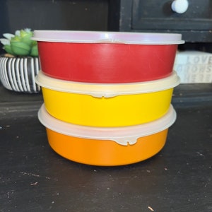 Vintage 1990s Tupperware Cereal Salad Bowl Crafts Storage 1405 Lid 227 ...