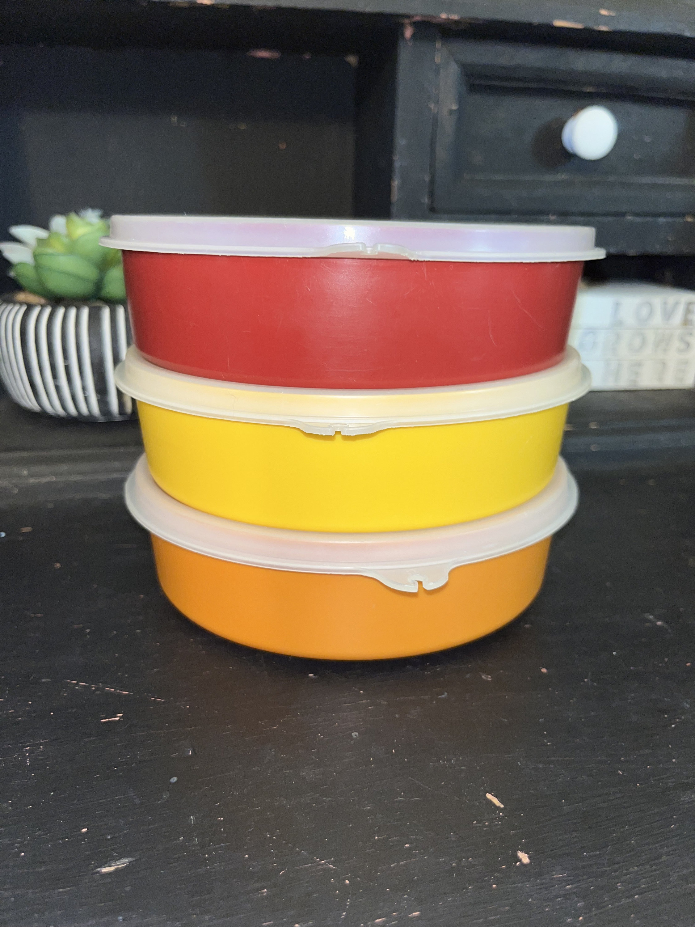 Vintage 1990s Tupperware Cereal Salad Bowl Crafts Storage 1405 Lid 227 ...