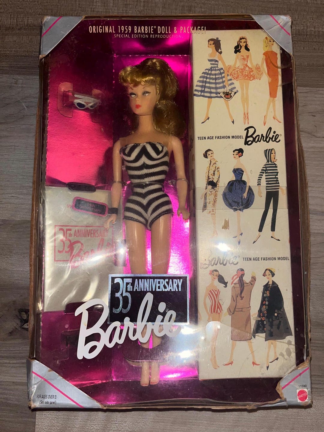 35th Anniversary Barbie Doll: 1993 Blonde Ponytail Repro - New in Box ...