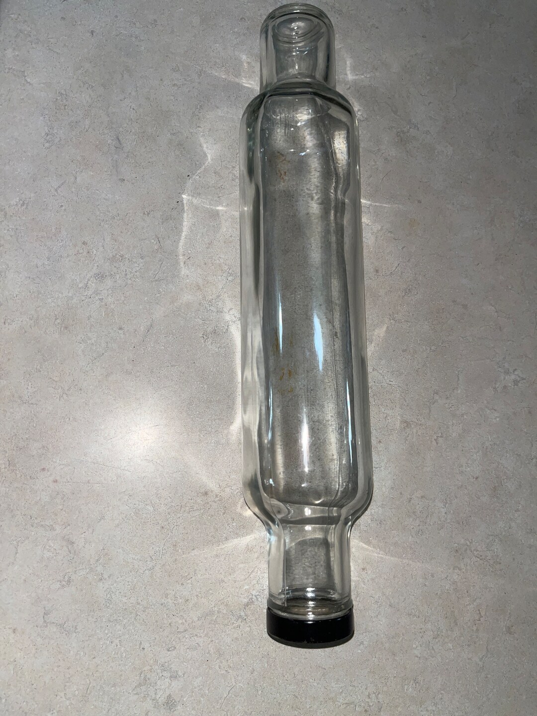 Vintage Glass Rolling Pin With Cap Complete Glass Rolling Pin 1940-50s ...