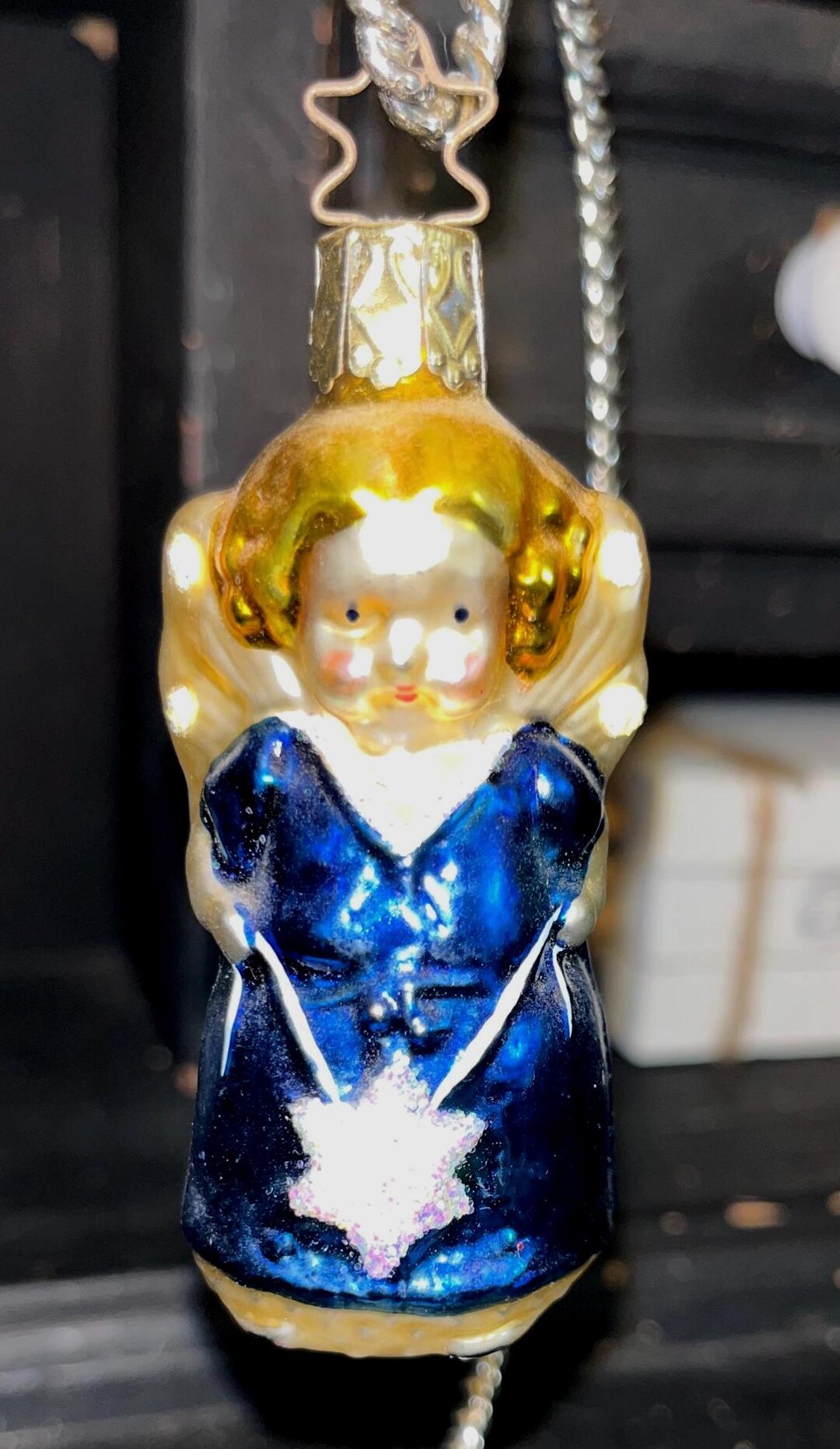 Vintage 1980s Mouth Blown Christmas Angel by Inge Glas for Old World ...