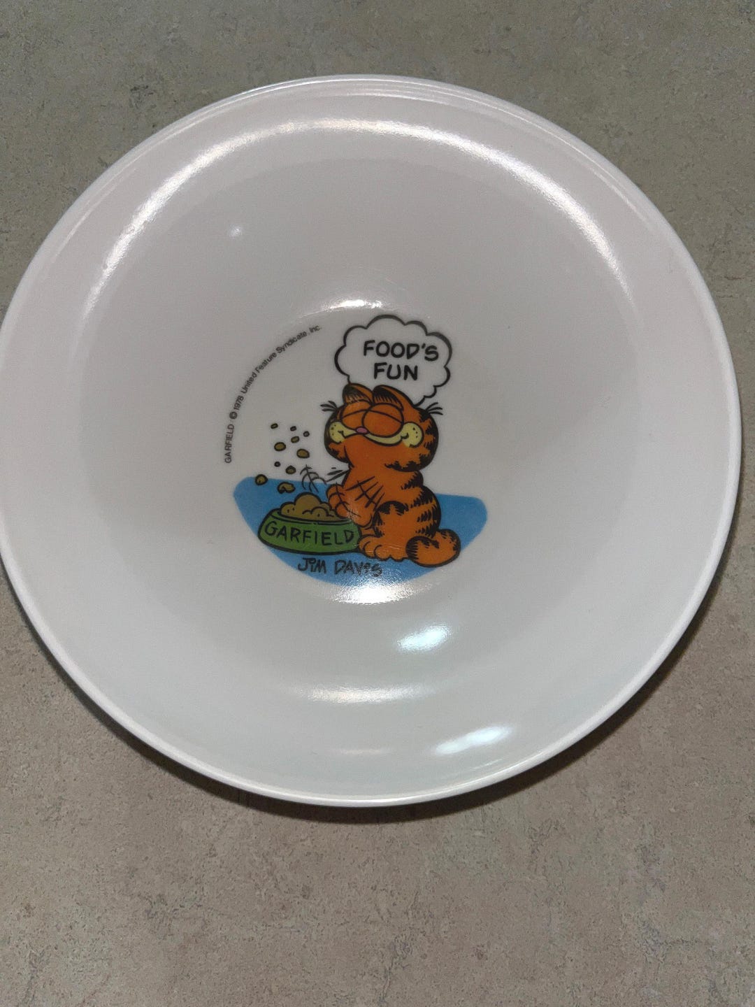 Vintage 1978 Garfield Cereal Bowl - Deka USA - Etsy