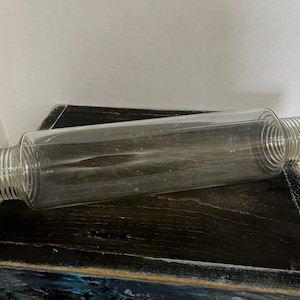 Antique Vintage Clear Glass Rolling Pin | Machine Age | Art Deco ...