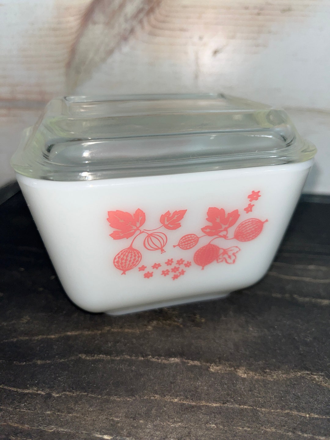Vintage Pyrex PINK GOOSEBERRY #501 Small Refrigerator Dish Pink Pyrex 1 ...