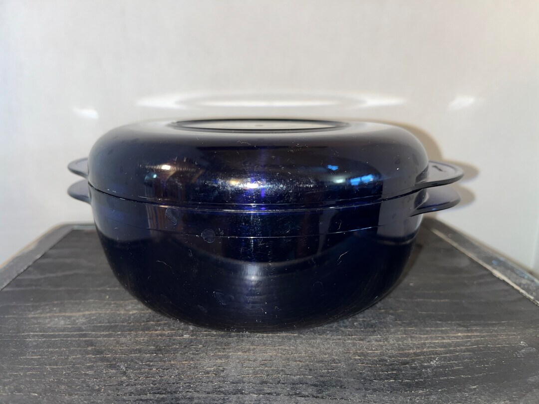 Vintage 2-piece Tupperware Blue 1L Mini Stack Tupperwave Cooker 2543-A ...