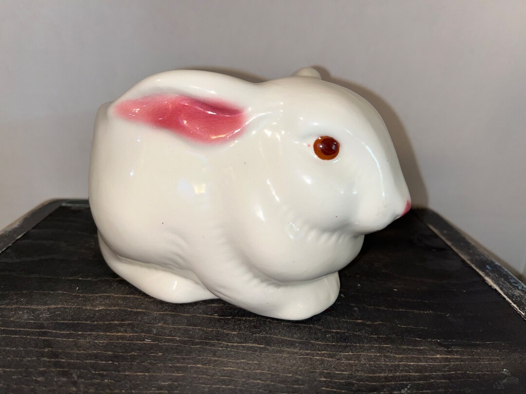 Vintage Avon White Bunny Rabbit Planter - Etsy