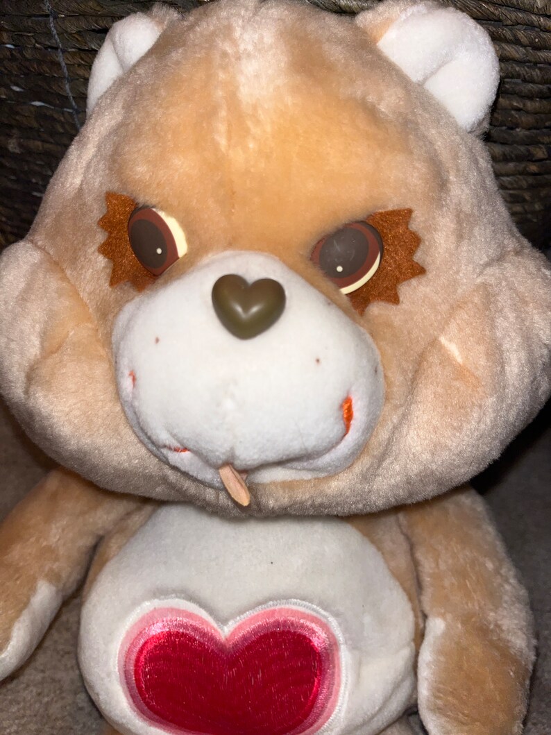 Original Vintage CARE BEARS Large 17 Tenderheart Bear Plush MINT - Etsy