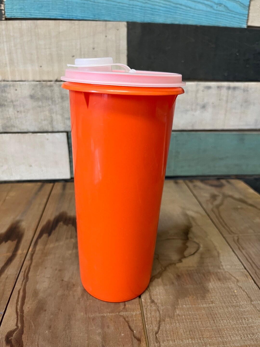 Vintage Tupperware 262-4 Orange Beverage Container With Pour Spout Lid ...