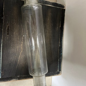 Antique Vintage Clear Glass Rolling Pin | Machine Age | Art Deco ...