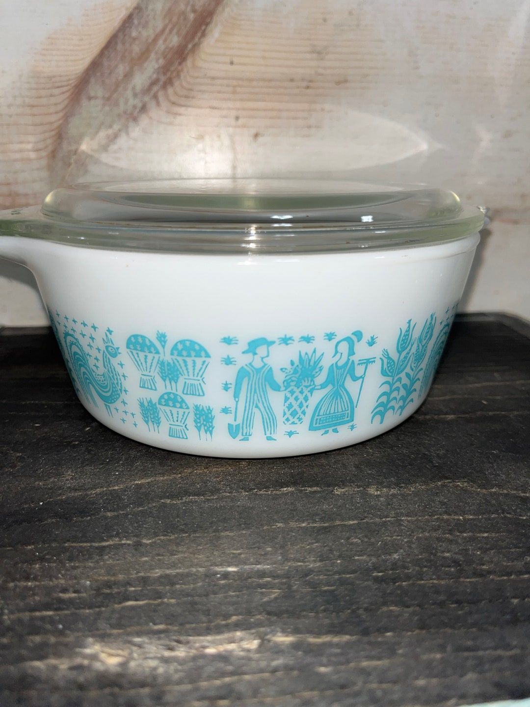 Vintage Pyrex Amish Butterprint Casserole 472 Turquoise Pyrex / Pyrex ...
