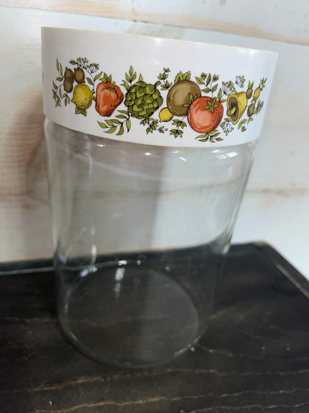 Vintage Pyrex Spice of Life Clear Glass Kitchen Canister - Etsy