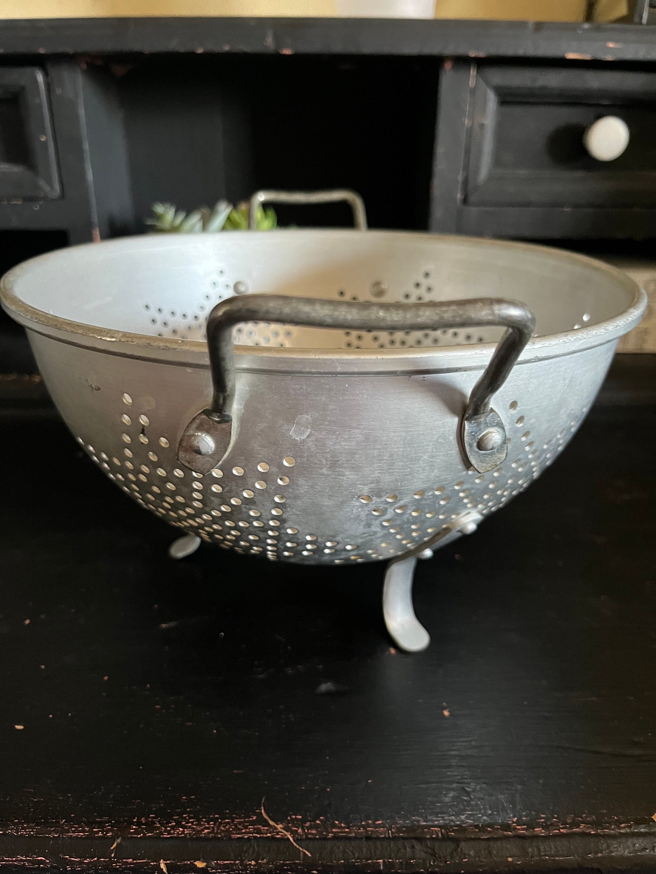 Vintage 1970s Mirro 9 Aluminum Strainer Stars Colander Footed With ...
