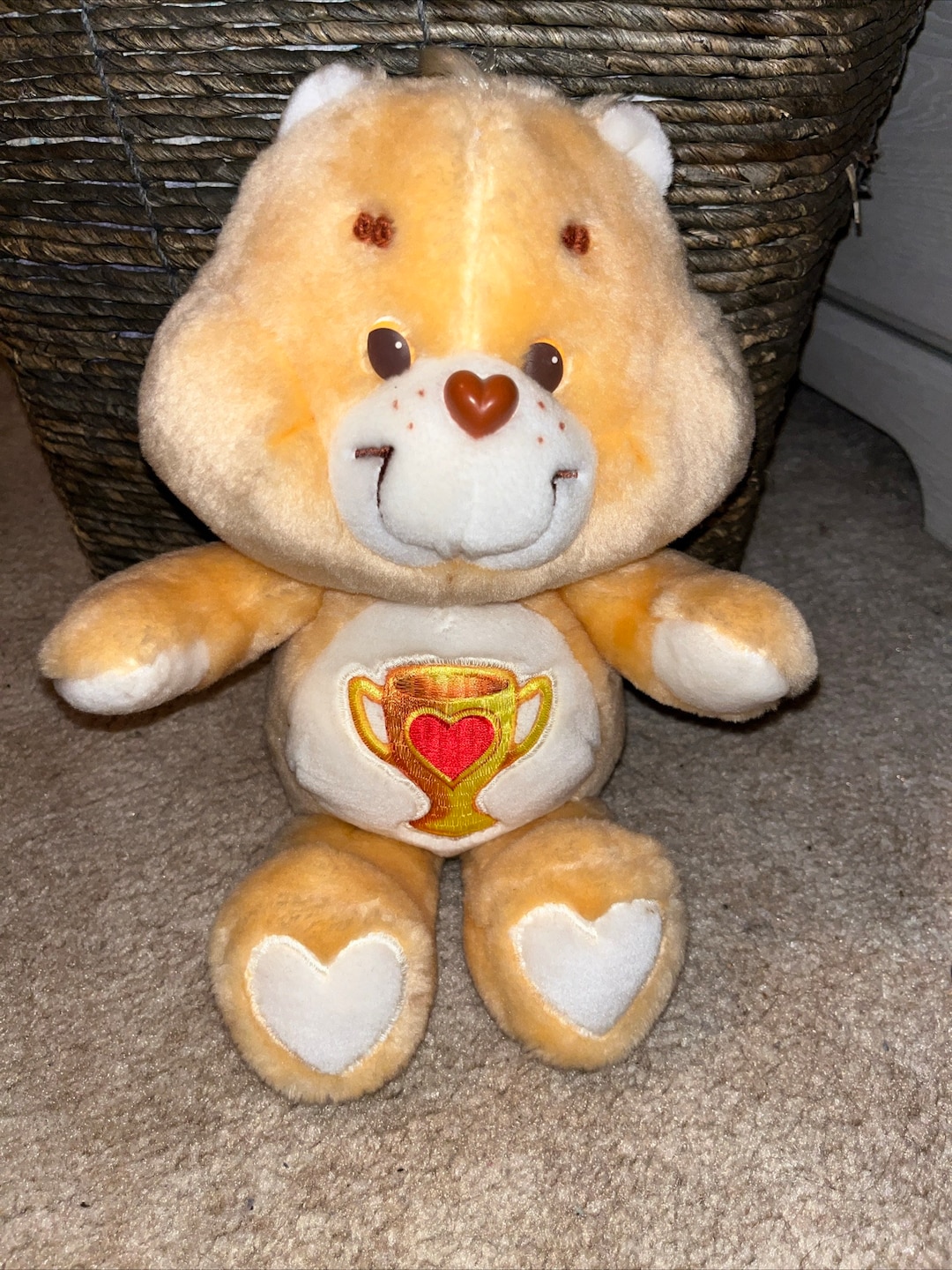 Retro Champ Care Bear 1985 Trophy Care Bear, Champ Bear Plush, Kenner ...