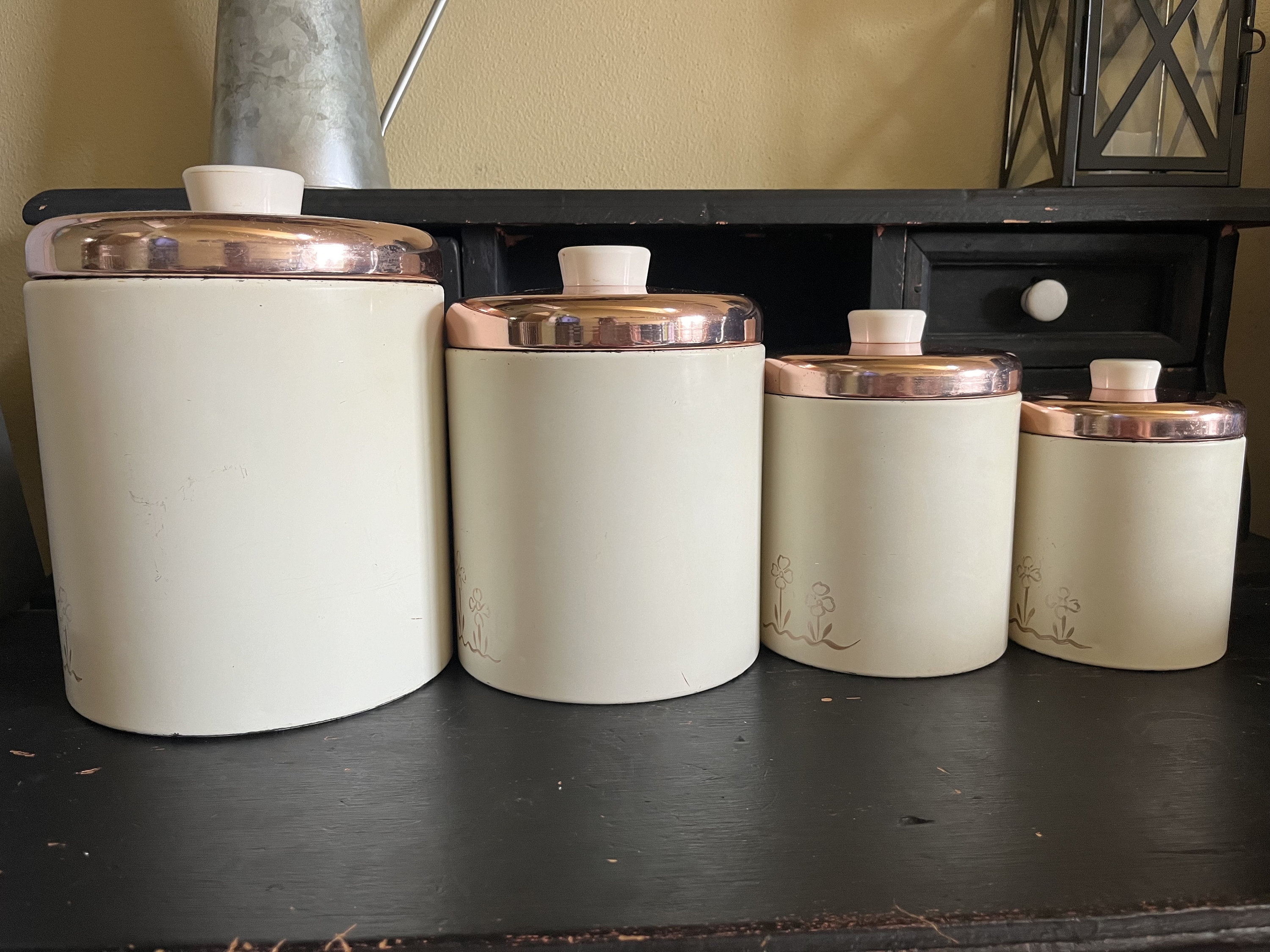 Vintage Ransburg Rooster Canister Set: 1960s Copper Kitchen Decor - Etsy