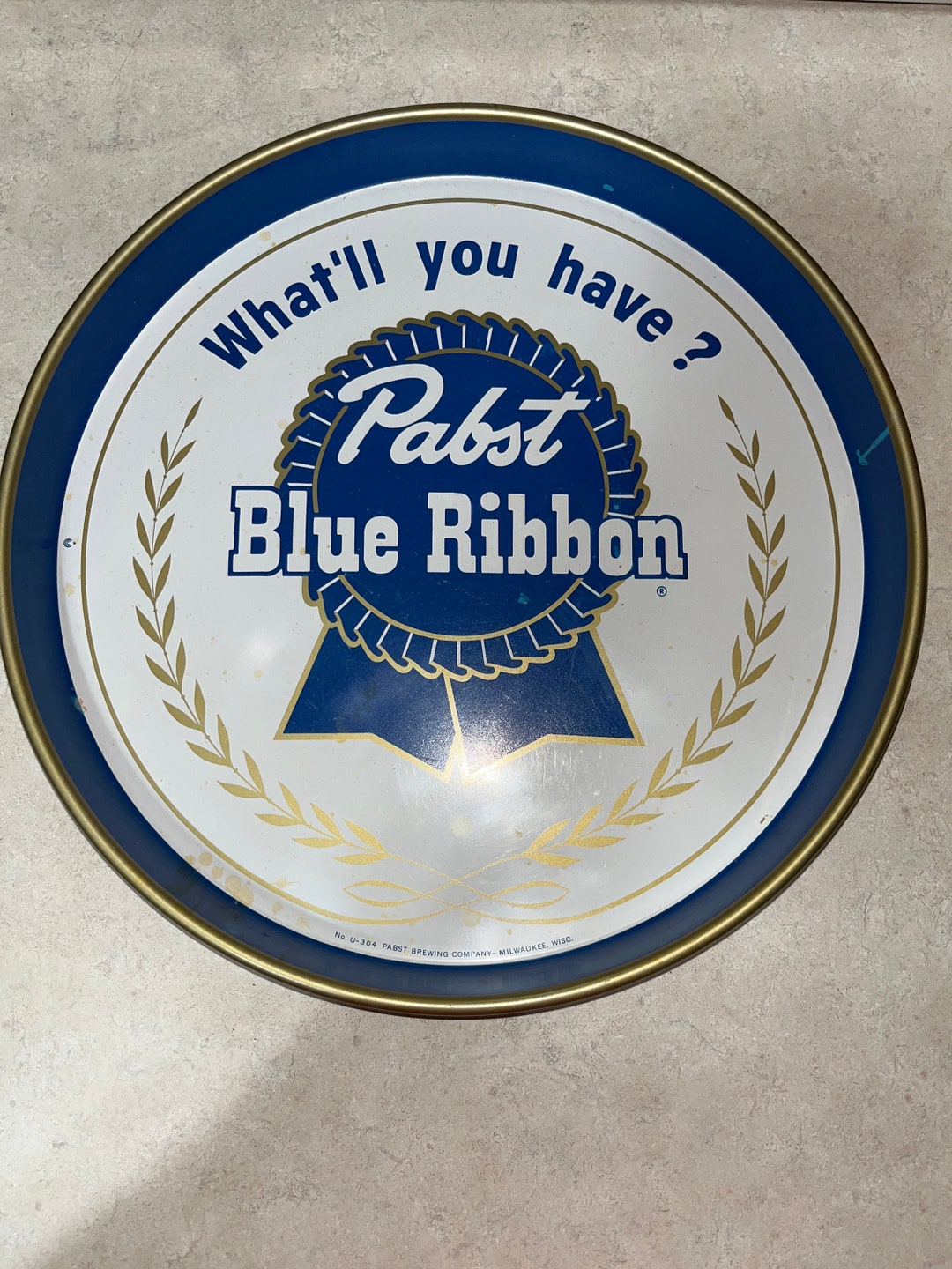 Vintage Pabst Blue Ribbon Beer Tray PBR Since 1844 - Etsy