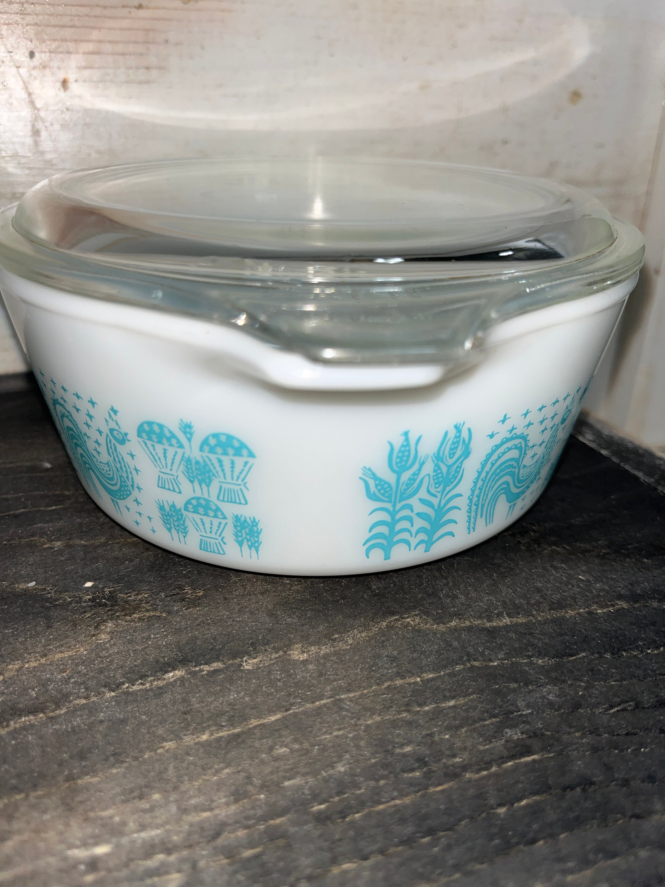 Vintage Pyrex Amish Butterprint Casserole 472 Turquoise Pyrex / Pyrex ...