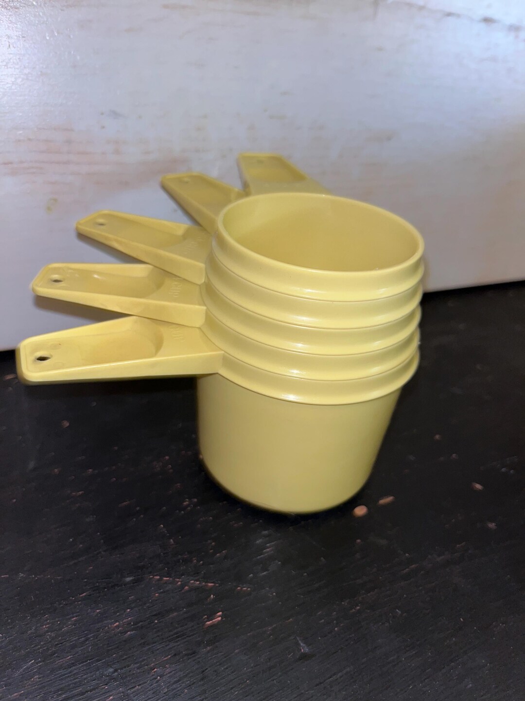 Vintage Tupperware "daffodil Yellow" Measuring Cups, Set of 5, Nesting ...