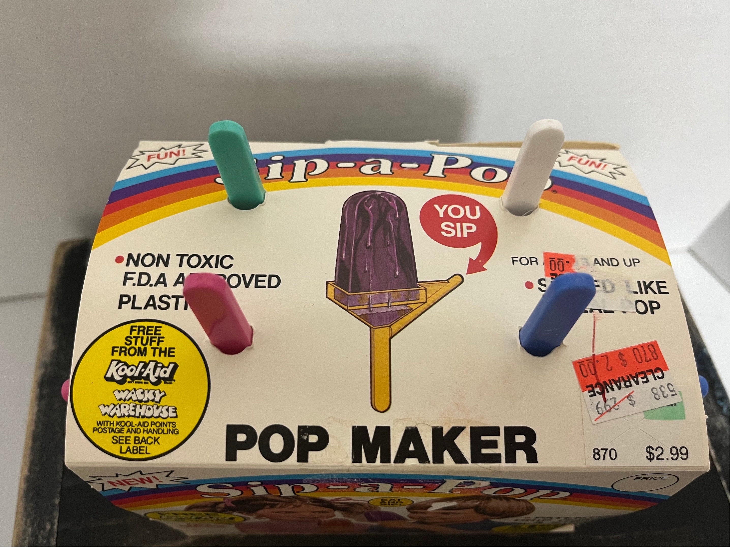Vintage Kool-aid Sip-a-pop Frozen Popsicle Maker 1980s NEW in Box - Etsy