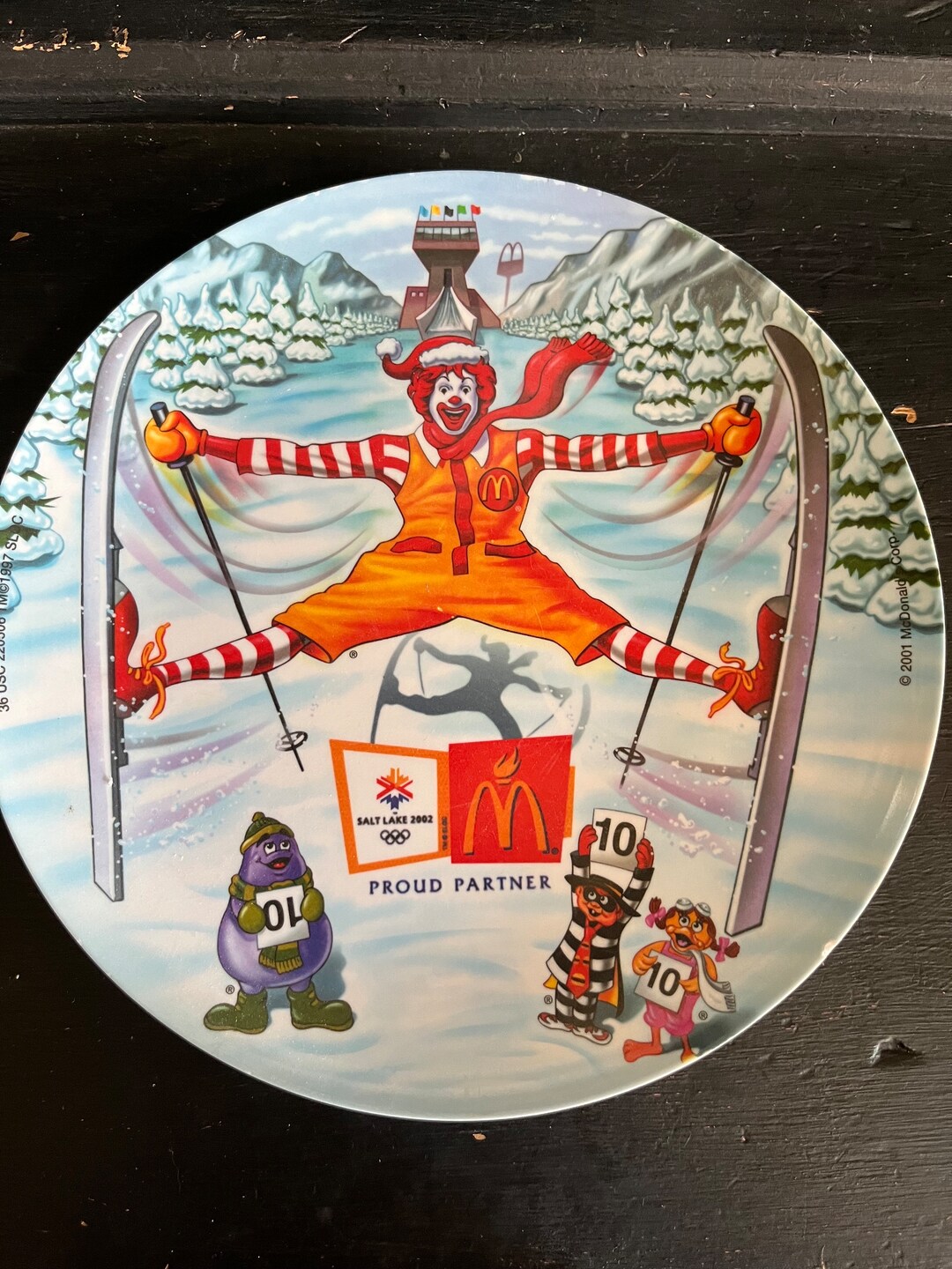 Vintage 2001 Mcdonalds Plastic Collectors Plate Ronald Grimace Birdie ...