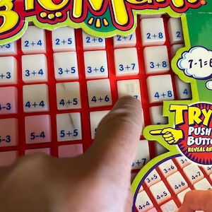 Vintage 1999 Magic Math Learning Game Board Press and See Numbers ...