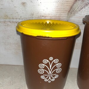 Vintage 1970’s Brown Tupperware Canisters | Set of 3 W/servalier Lids ...