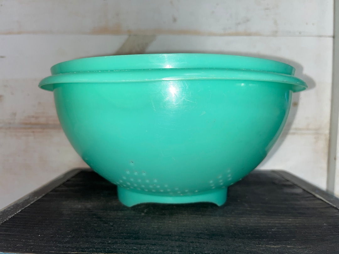 Vintage Tupperware Colander Jadeite Green 10” X 5” Strainer Bowl 339 ...