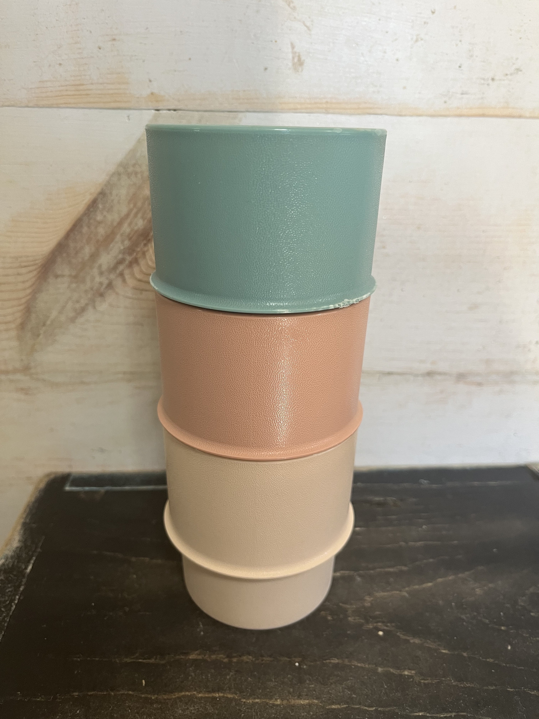 Vintage Lot of 3 Stackable Tupperware Pastel Mugs, Made in USA, 1312-27 ...